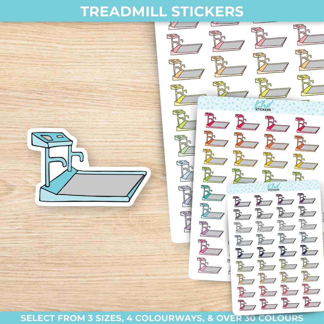 Treadmill Planner Stickers, Three Sizes, Removable - Etsy