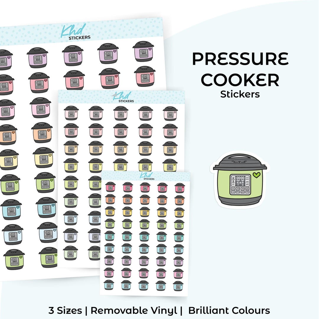 Pressure Cooker Icons Planner Stickers, 3 Sizes, Removable - Etsy