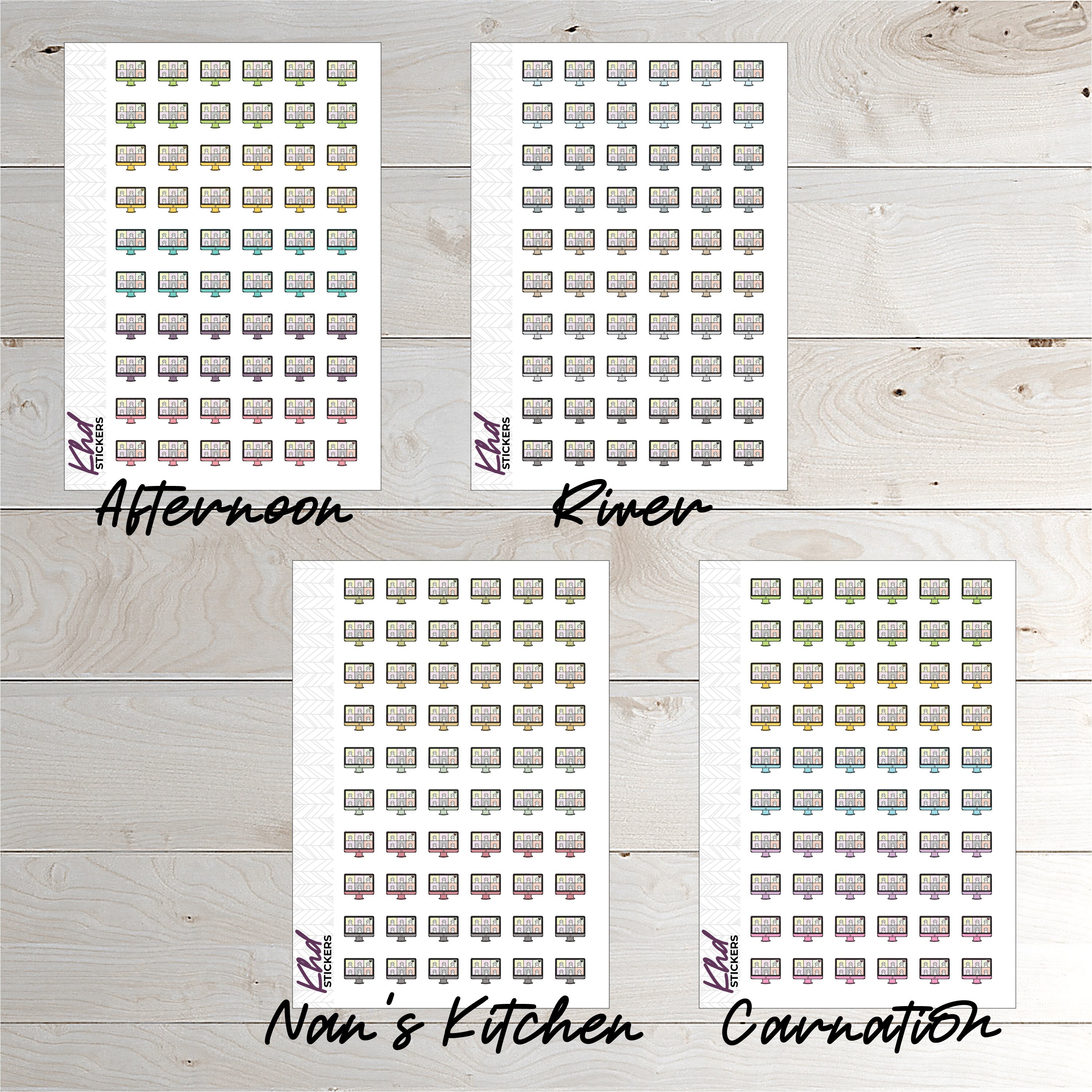 Video Conference Icons Planner Stickers Removable | Etsy