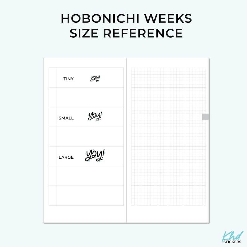 Yay! Planner Stickers, Block Script, 3 Sizes With Tiny, Small, and ...