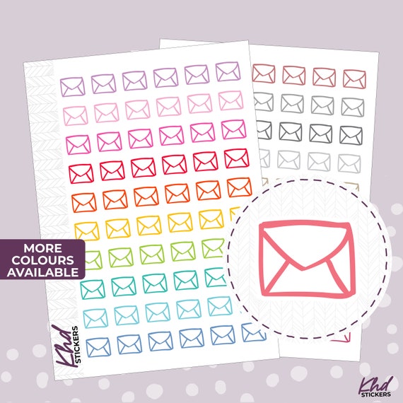 Envelope Back Icon Stickers Planner Stickers Removable - Etsy