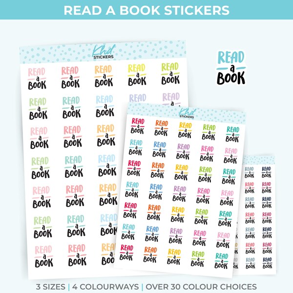Reading Planner Sticker Pastel Colours Books Planner Stickers Labels ...