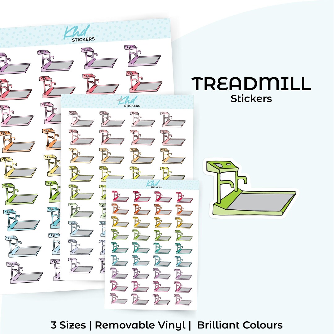 Treadmill Planner Stickers, Three Sizes, Removable - Etsy