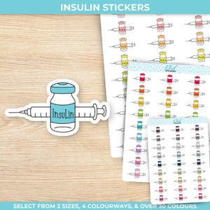 Insulin Planner Stickers, Three Sizes Including Tiny, Removable - Etsy