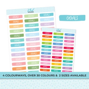 Goals Banner Stickers, Planner Stickers, Two Sizes, Removable - Etsy