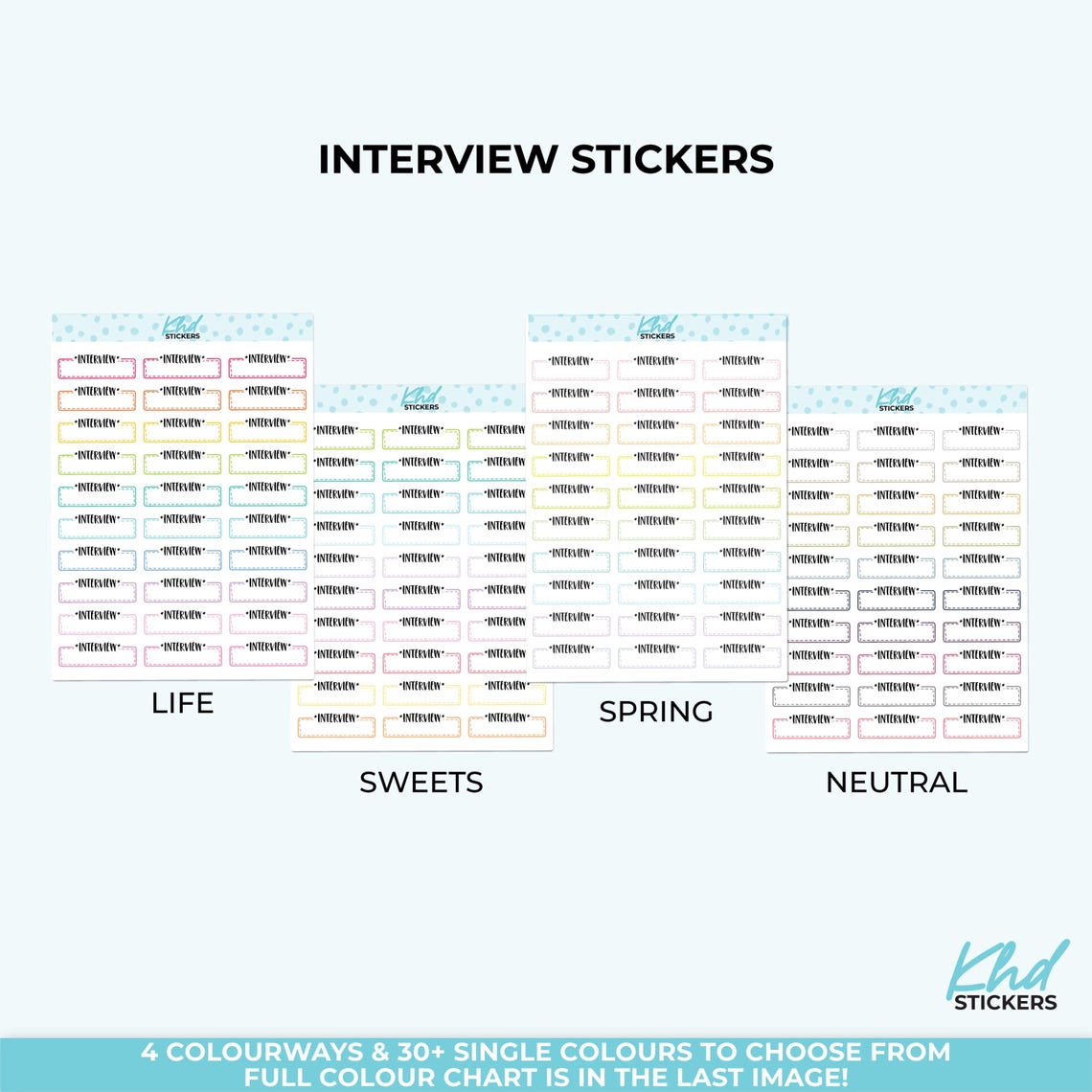 Interview Stickers, Planner Stickers, Removable - Etsy