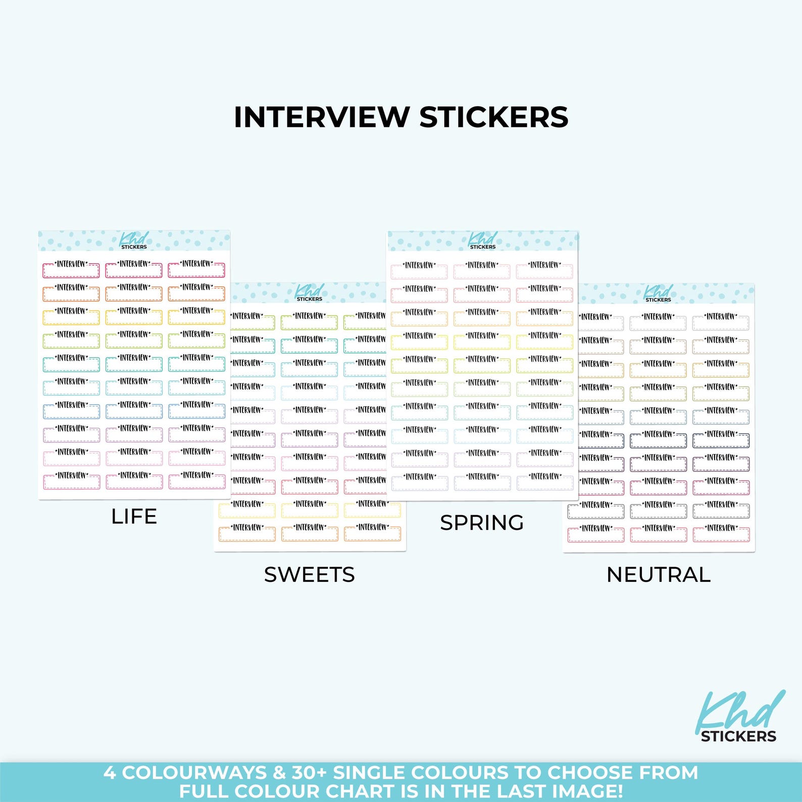 Interview Stickers, Planner Stickers, Removable - Etsy