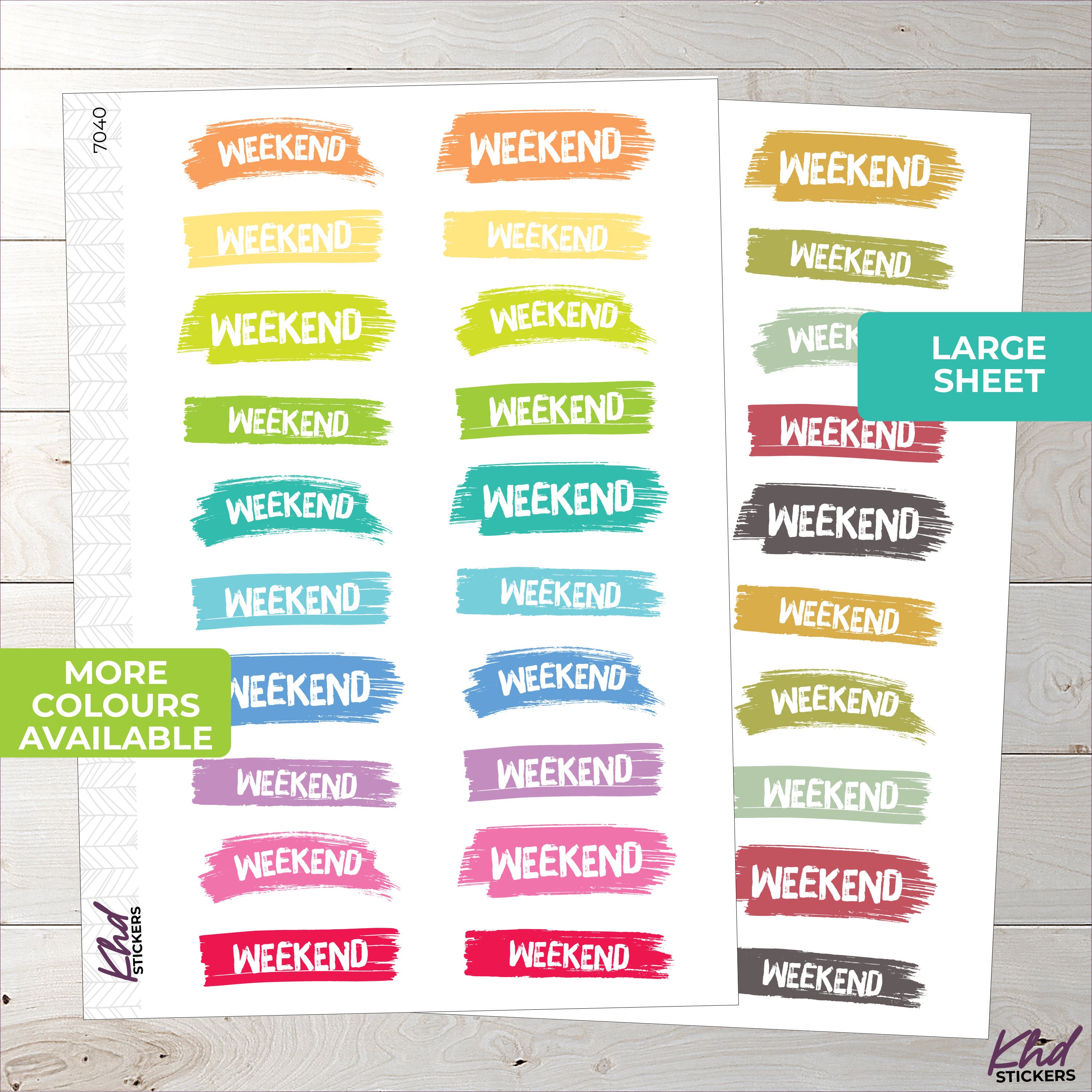 Weekend Stickers Planner Stickers Removable | Etsy