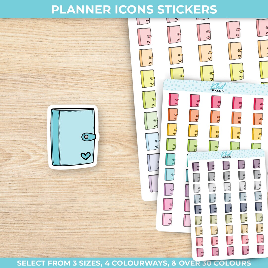 Planner Icons Planner Stickers, Three Sizes Including Tiny, Removable ...