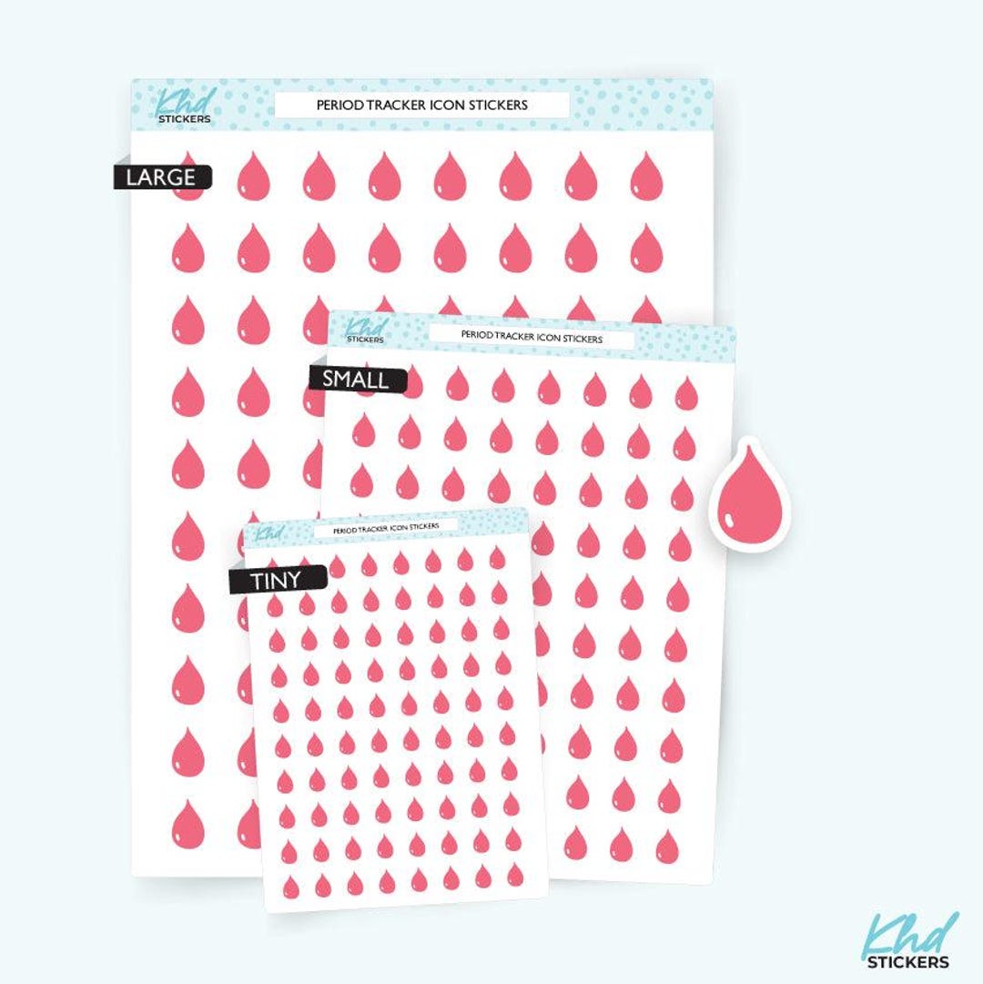 Period Tracker Icon Stickers, Planner Stickers, Removable - Etsy