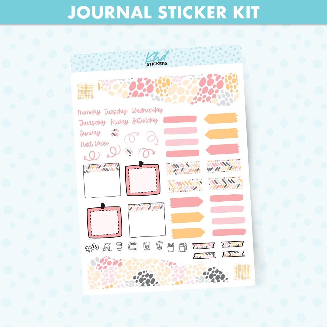 Pretty Spots Journal Weekly Sticker Kit, to Fit Most Planners, Dot ...