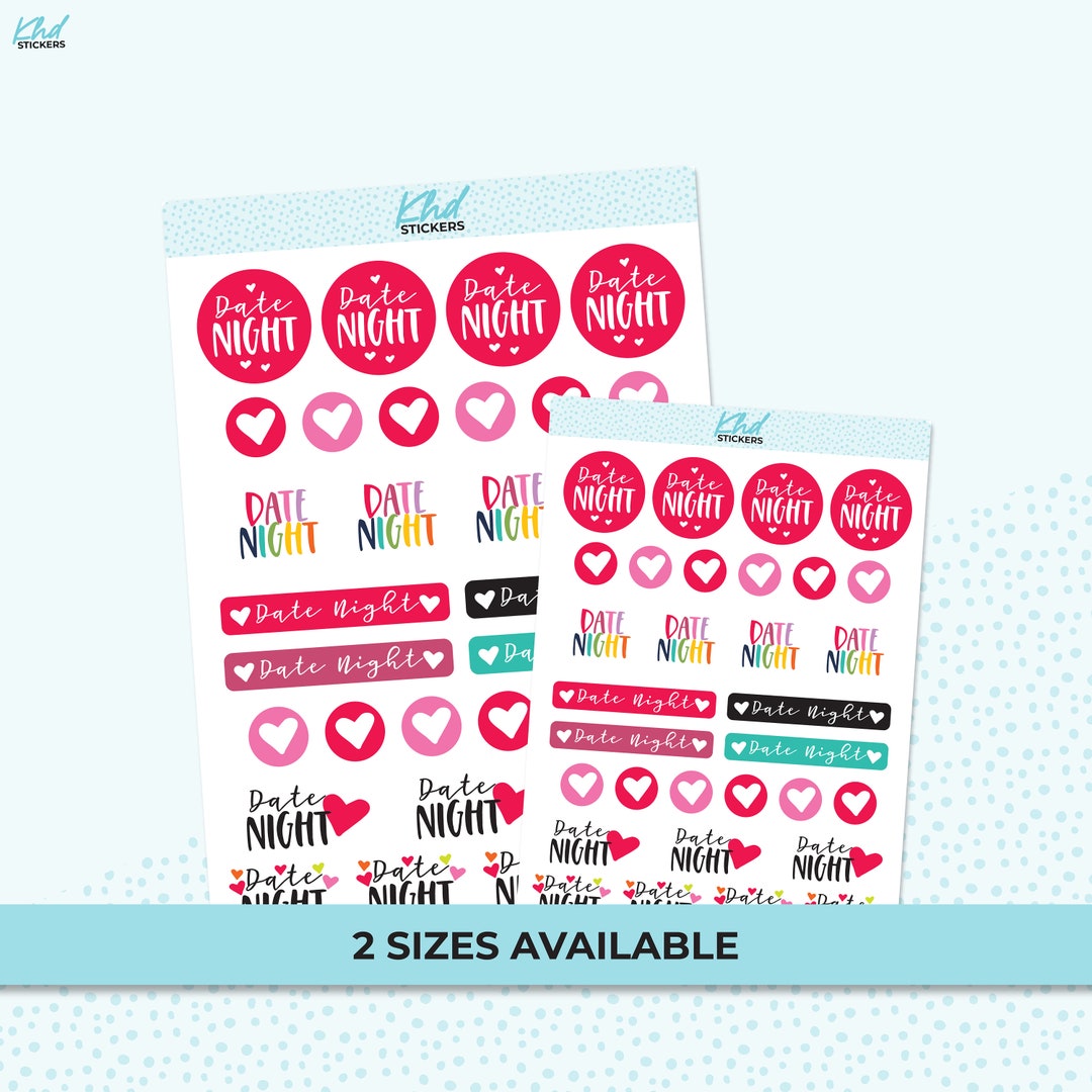 Date Night Stickers Planner Stickers Removable - Etsy Australia