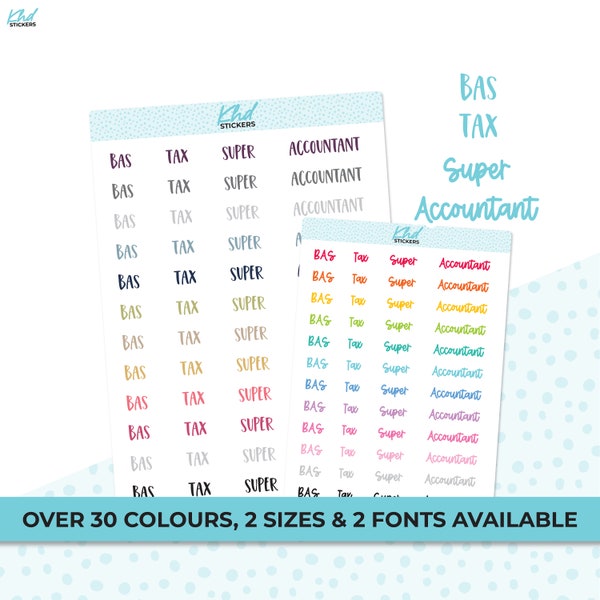 Accounting Stickers - Etsy