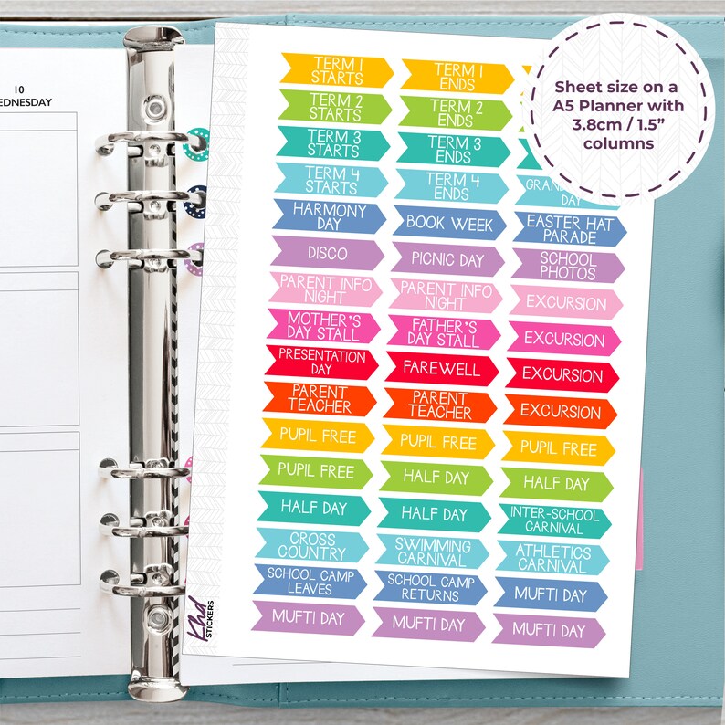 School Event Stickers Planner Stickers Removable - Etsy