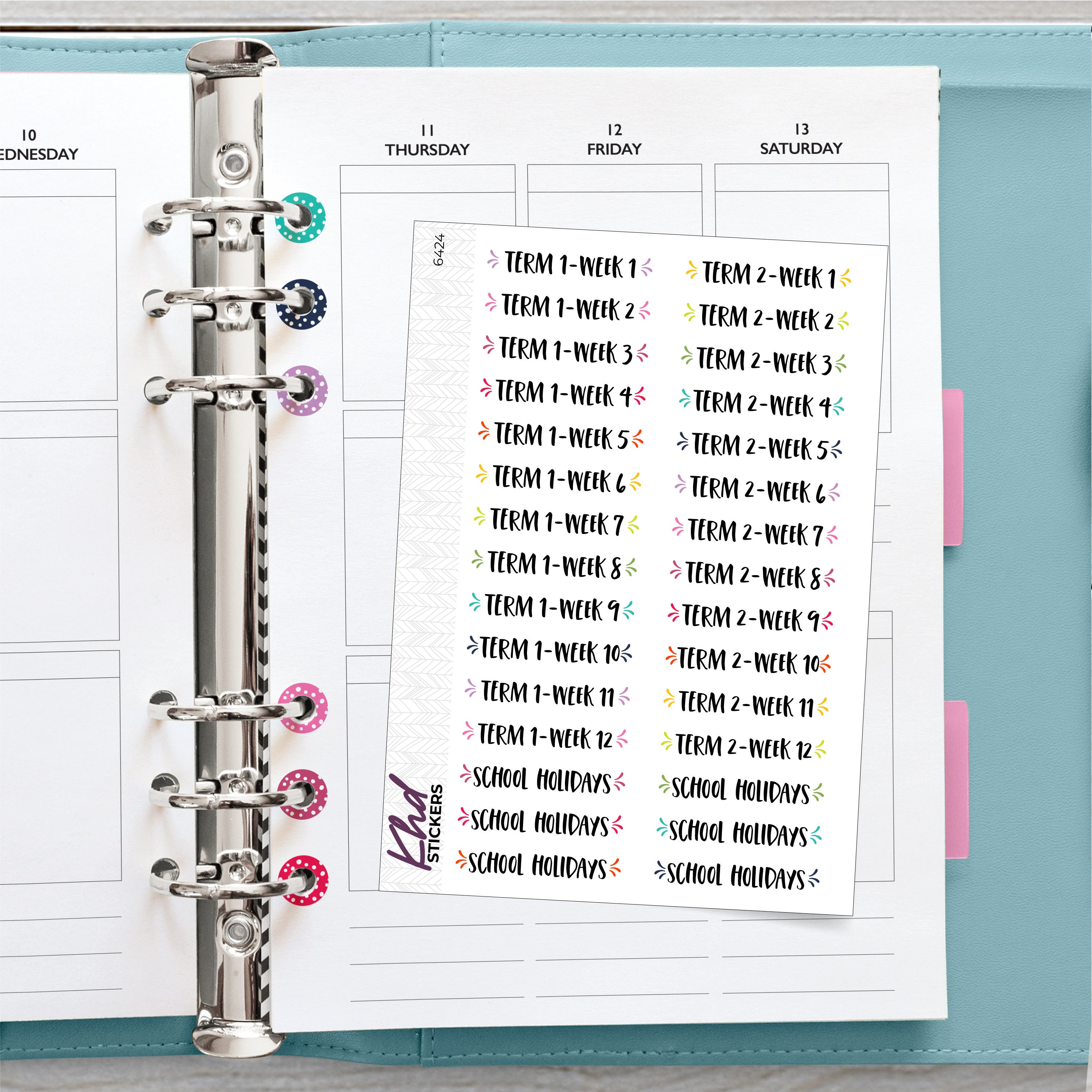 School Term Stickers Planner Stickers Removable | Etsy