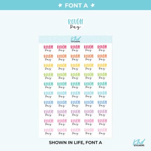 Rough Day Planner Stickers, Three Sizes Including Tiny, Removable - Etsy