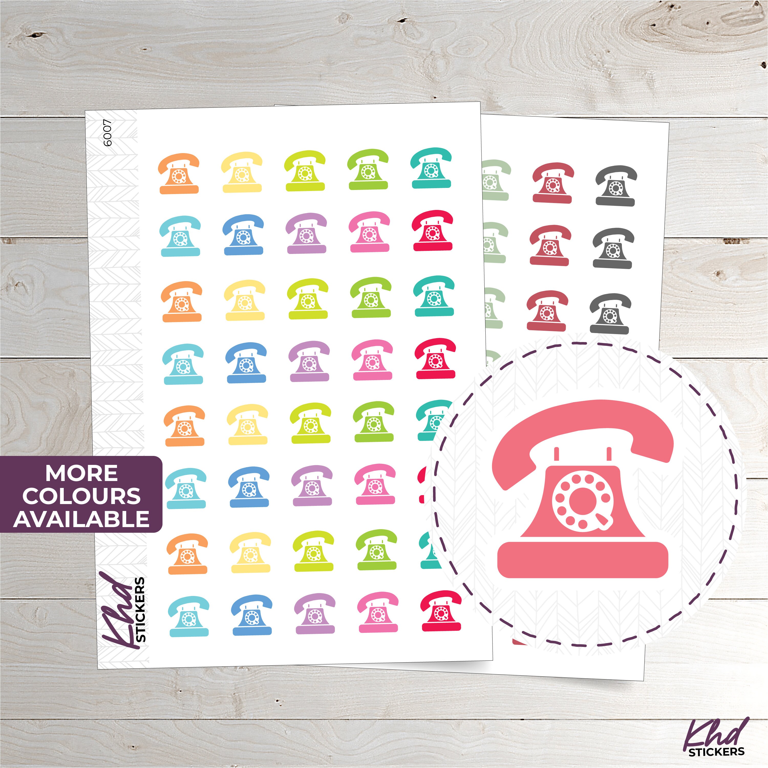 Telephone Icon Stickers Planner Stickers Removable | Etsy