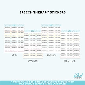 Speech Therapy Stickers, Planner Stickers, Removable - Etsy