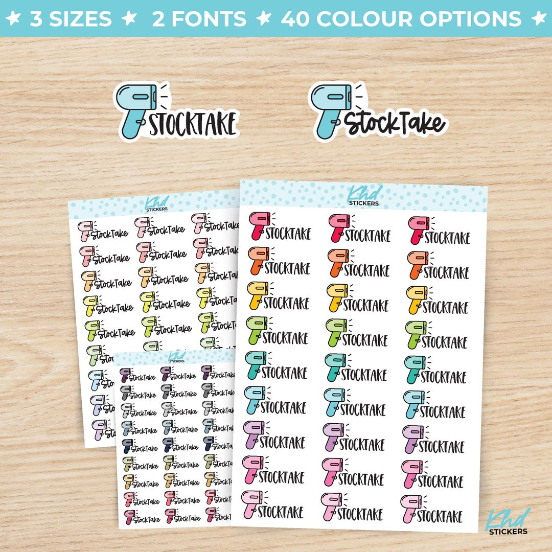 Stocktake Planner Stickers, Three Sizes Including Tiny, Removable - Etsy