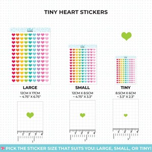 Heart Stickers, Tiny Hearts Stickers, Planner Stickers, Three Sizes ...
