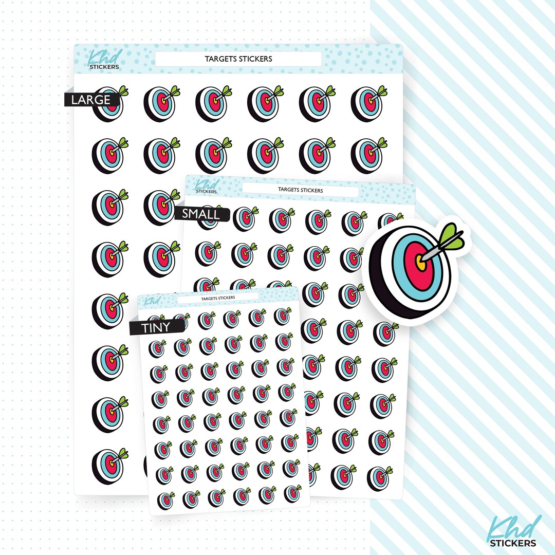 Bullseye / Target Planner Stickers, Three Sizes Available, Removable - Etsy