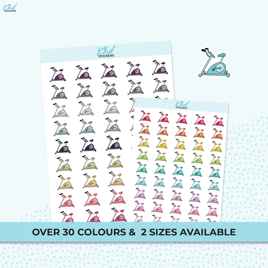 Exercise Bike Planner Stickers, Two Sizes, Removable - Etsy