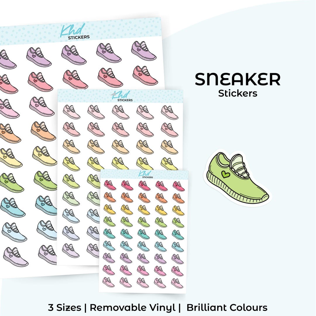 Sneaker Icons Planner Stickers, 3 Sizes, Removable - Etsy