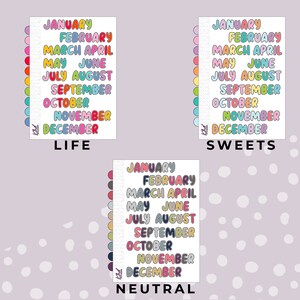 Months of the Year Stickers Planner Stickers Removable - Etsy