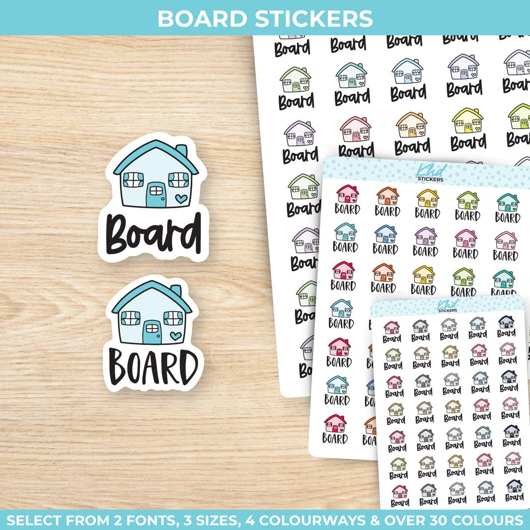 Board Planner Stickers, Three Sizes Including Tiny, Removable - Etsy