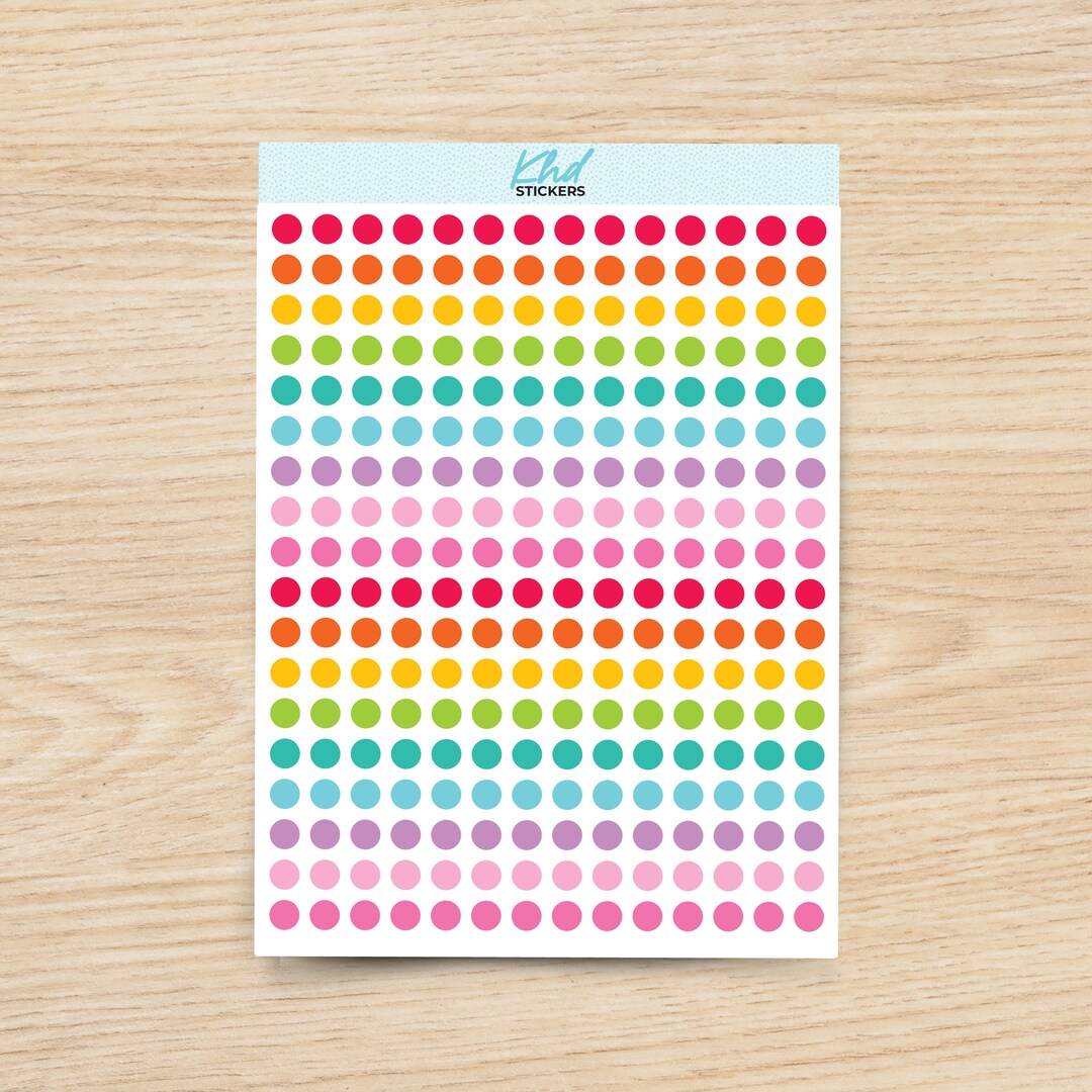 TRANSPARENT Dot Stickers, Clear Planner Stickers, Small, Planner ...