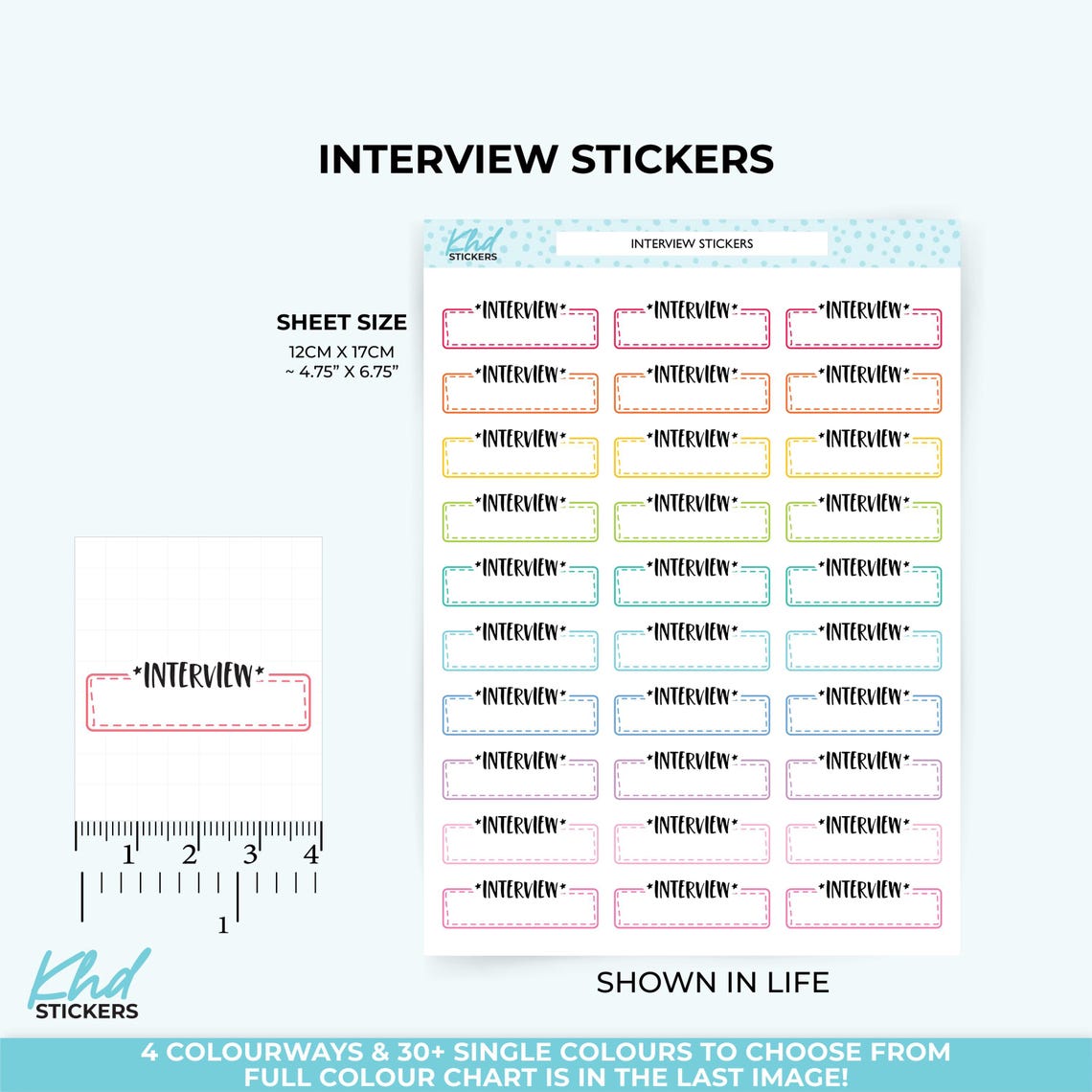Interview Stickers, Planner Stickers, Removable - Etsy