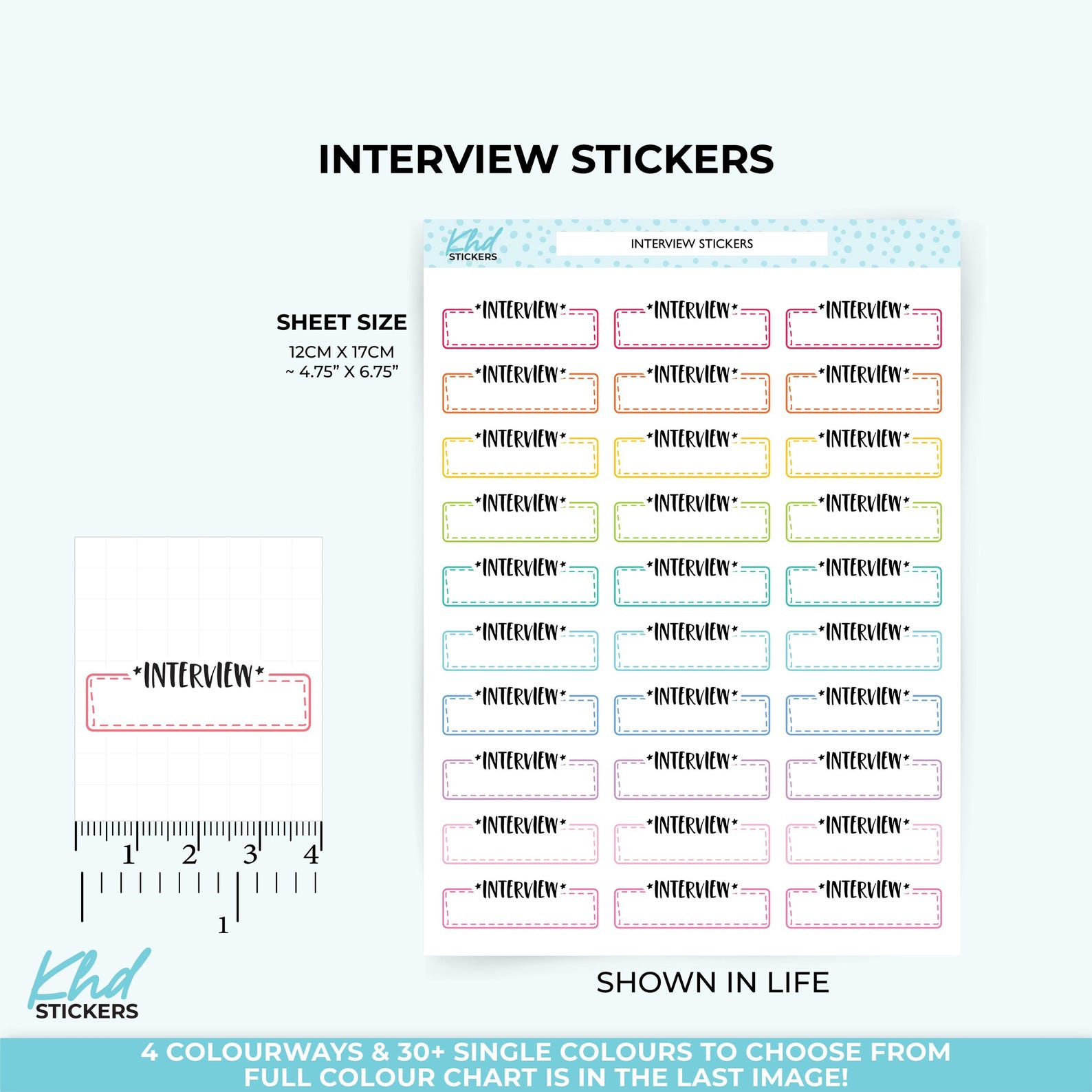 Interview Stickers, Planner Stickers, Removable - Etsy