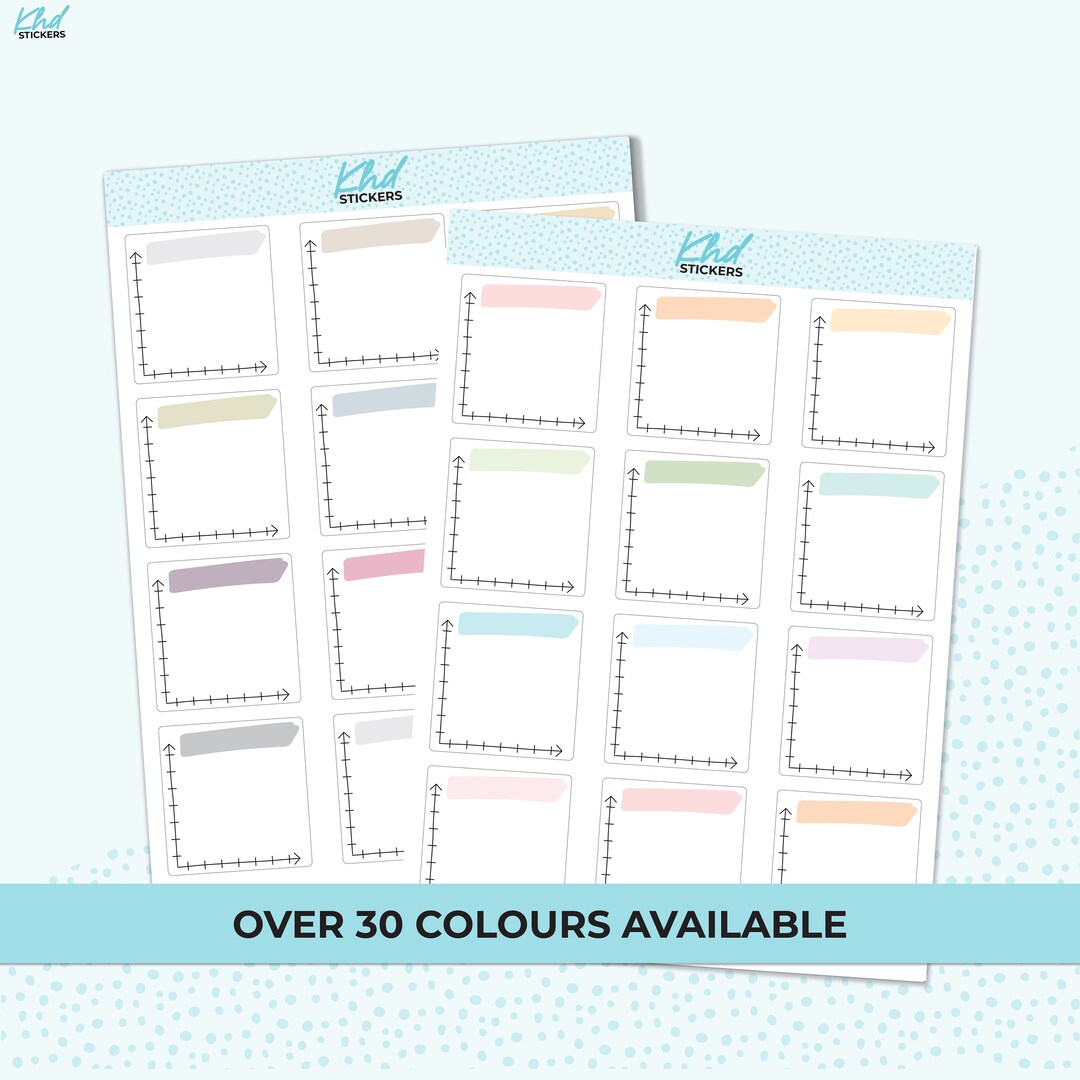 Graph Tracker Box Stickers Planner Stickers Removable - Etsy