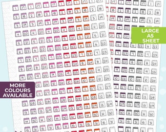 A Year of Date Dots Stickers Planner Stickers Removable | Etsy