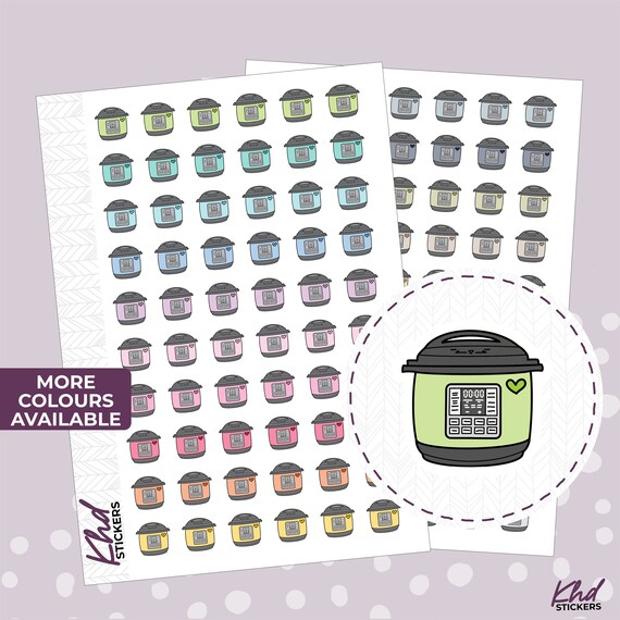 Visual Arts Slow Cooker Stickers Dinner Time Stickers Cooking Pot ...