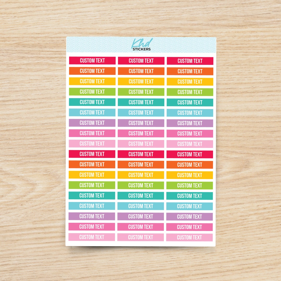 14 Sizes, Custom Header Stickers, Planner Stickers, Removable - Etsy
