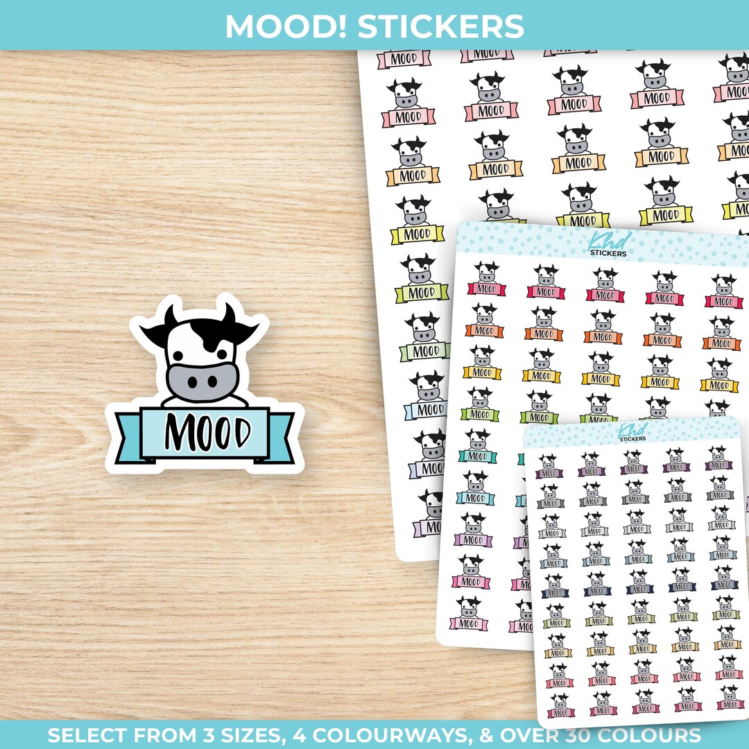 MOOD! Planner Stickers, Three Sizes Including Tiny, Removable - Etsy