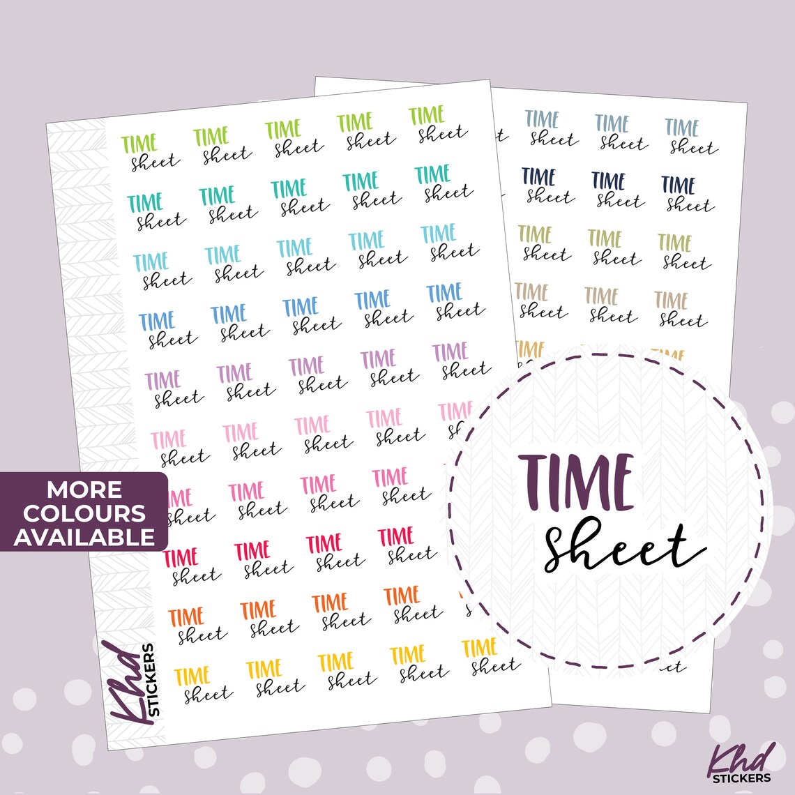 Time Sheet Stickers Word Planner Stickers Removable - Etsy