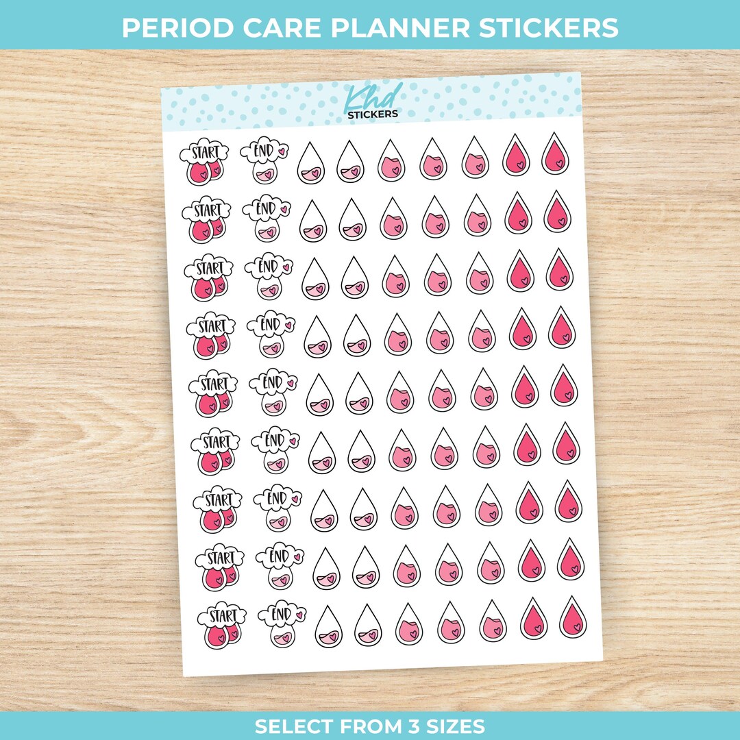 Period Care Stickers, Planner Stickers, Removable - Etsy
