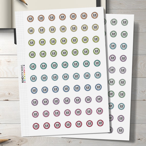 Design Your Own Cute Initial Stickers Repositionable | Etsy