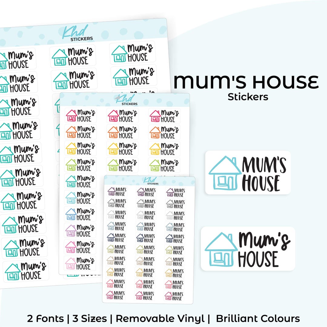 Mum's House Planner Stickers, 3 Sizes, Removable - Etsy