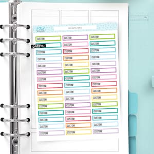 Design Your Own, Info Labels, Customised & Personalised Planner ...