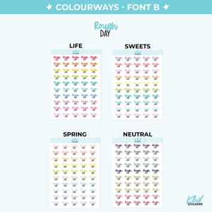 Rough Day Planner Stickers, Three Sizes Including Tiny, Removable - Etsy