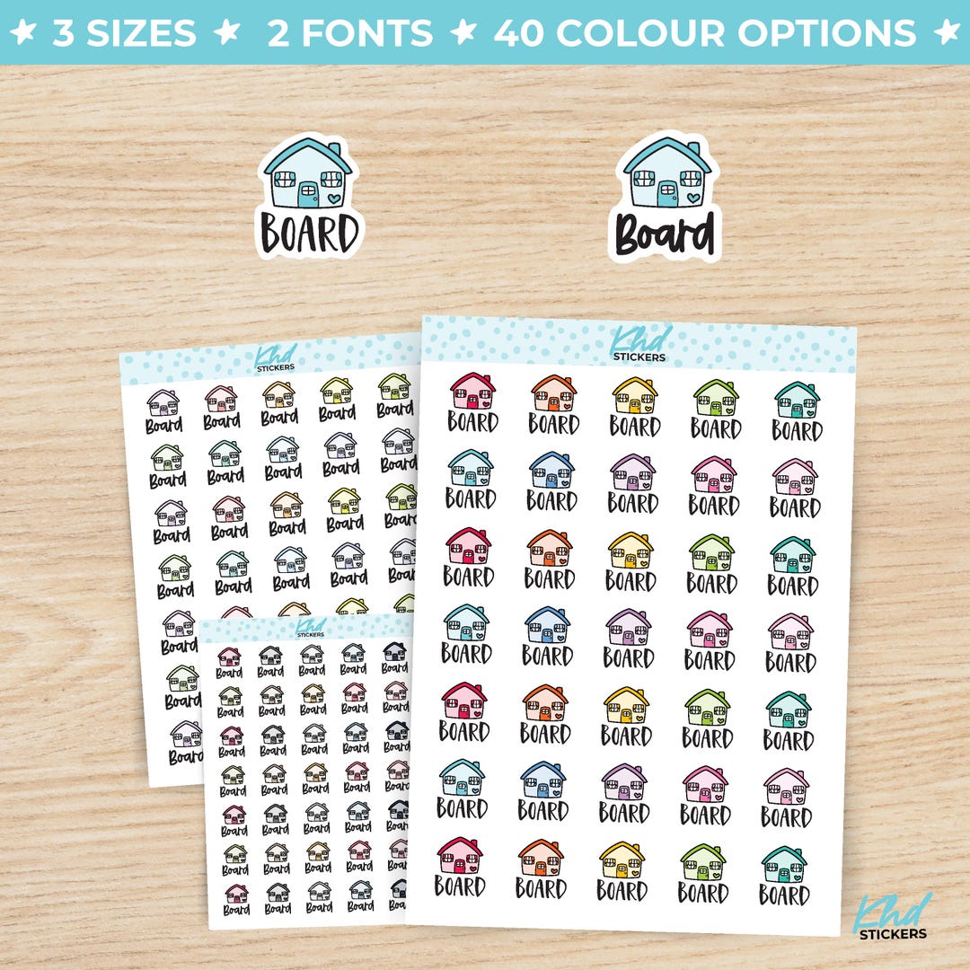 Board Planner Stickers, Three Sizes Including Tiny, Removable - Etsy