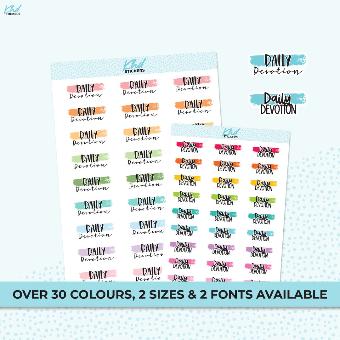 Daily Devotion Stickers Planner Stickers Two Sizes - Etsy Australia