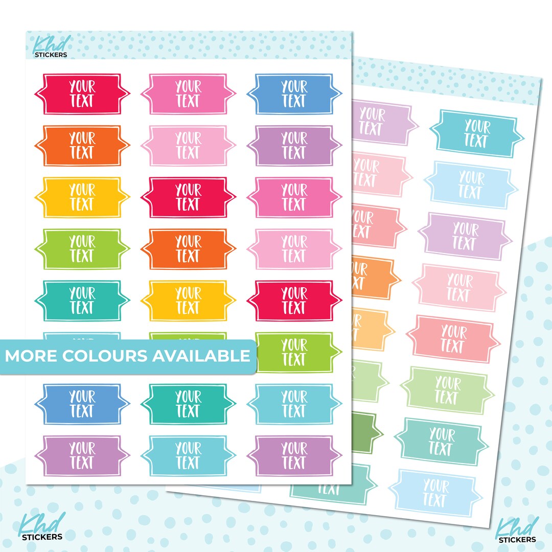 Design Your Own Fun Header Stickers Planner Stickers - Etsy