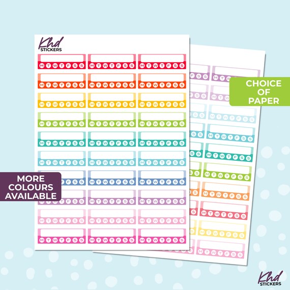Weekly Habit Tracker Stickers Planner Stickers - Etsy