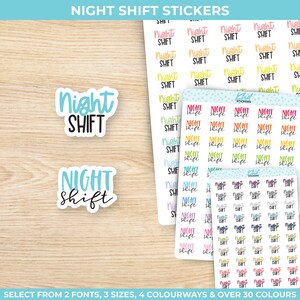 Night Shift Planner Stickers, Three Sizes Including Tiny, Removable - Etsy