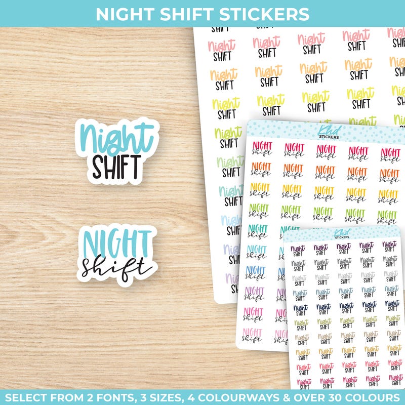 Night Shift Planner - Etsy