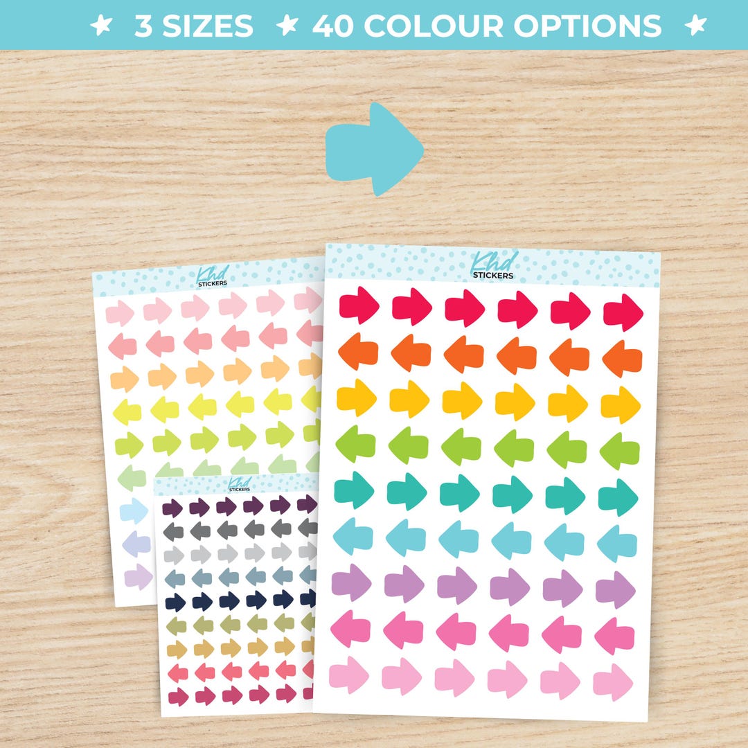 Arrow Planner Stickers, Three Sizes Including Tiny, Removable - Etsy